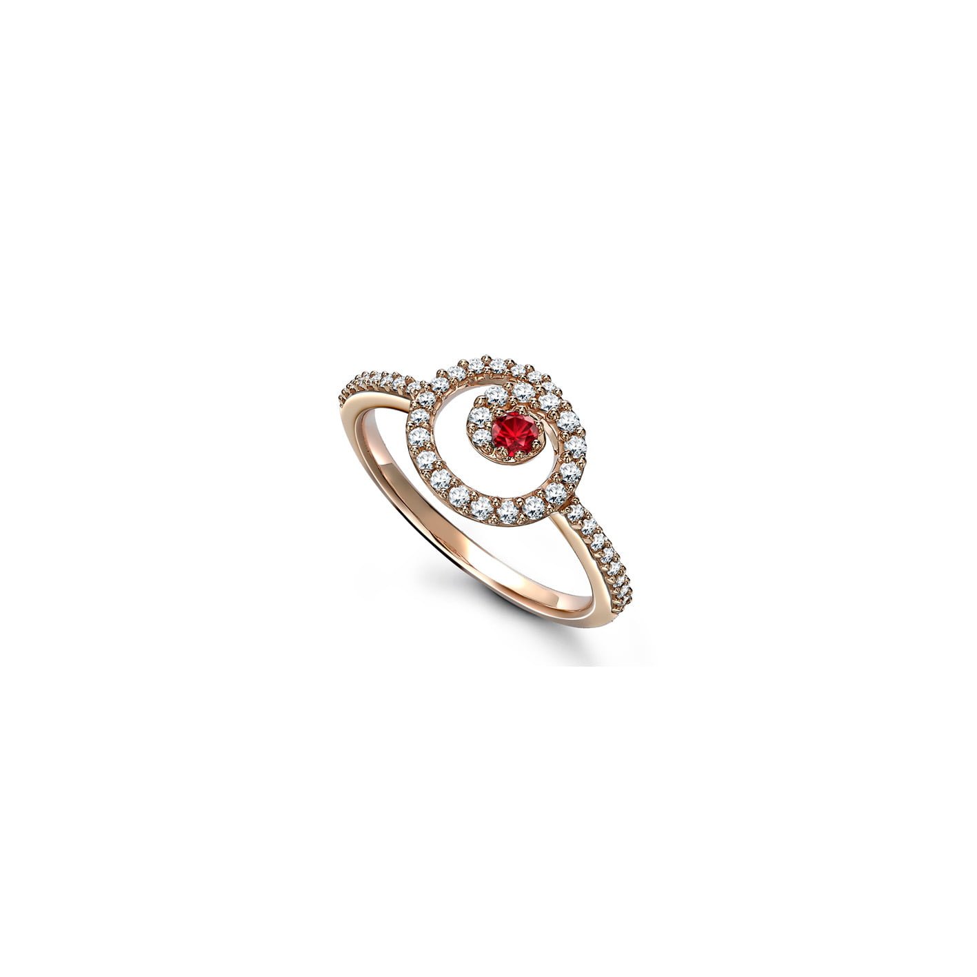 Sweet Pea Rose Gold, Rhodolite & Diamond Ring - William & Son
